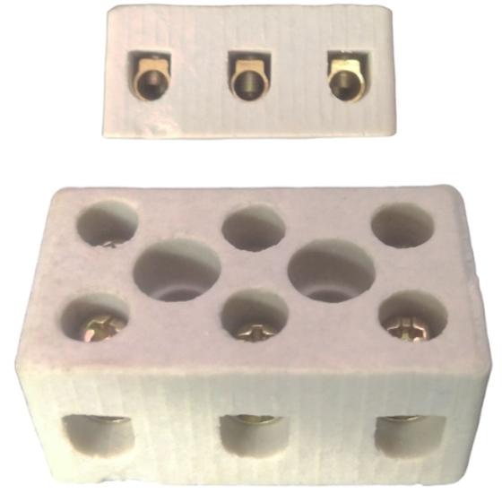 Conector De Fio Emenda Fio Conector Porcelana 3 Polos - Thompson ...