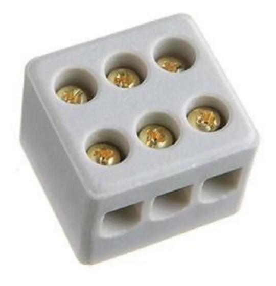 Conector De Porcelana Para Fios Chuveiro 10mm De 3 Polos - Interneed ...