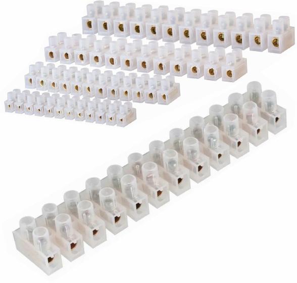 Conector Elétrico Barra 4mm 30A/600V - 2 Barra com 12 pólos - Decorlux ...