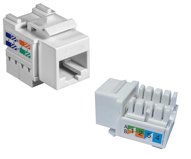 Conector Femea Rj45 Keystone Cat6 Branco Cat-6 Com 5 Peças - Link+ ...