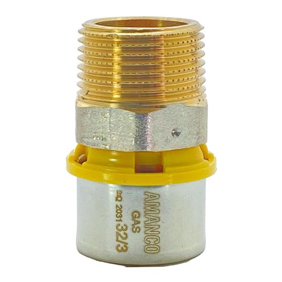 Conector Macho Fixo Amanco Gás DN 32 mm x 1" NPT - Conectores Elétricos ...