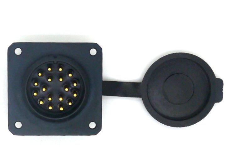 Conector Macho para Painel com Base Quadrada 18 vias - JAB/P18P - Melro ...