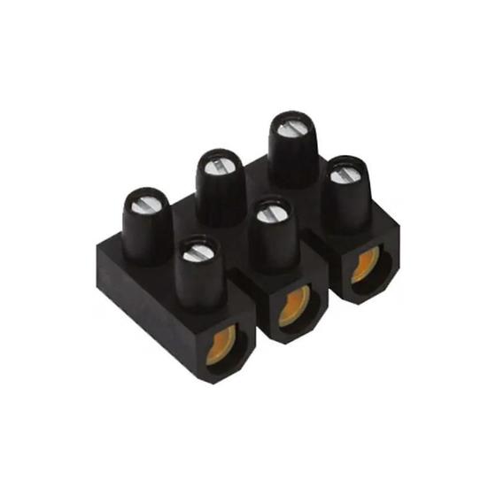 Conector Múltiplo 4Mm Barra 3 Bornes Para Condutor Elétrico - Fame ...