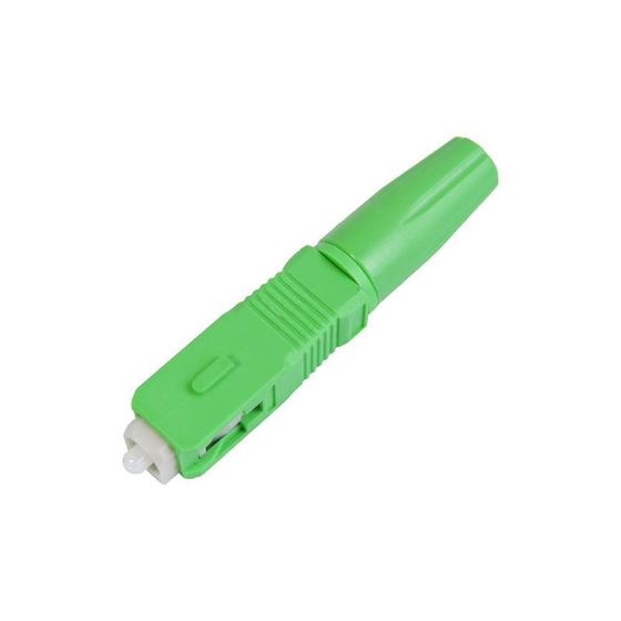 Conector Óptico SM de Campo Fast Connector Rosca Verde - SC APC - Pier Telecom - Adaptadores ...