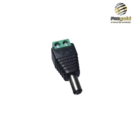Conector Plug P4 Macho Com Borne Positivo e Negativo - FASGOLD - Plug ...