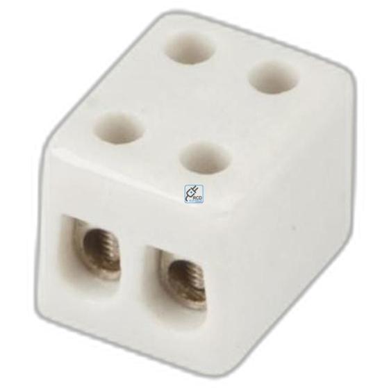 Conector Porcelana Sindal 10mm 2 Bornes 000.3602.pr.b./ Kit Com 12 ...
