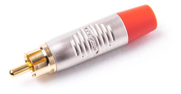 Conector RCA de Cabo 2 Polos Macho Vermelho RF2C-AU-2 Rean - Outros Informática - Magazine Luiza