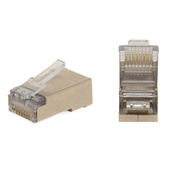 Conector RJ45 CAT5E Macho Blindado - SOLUCAO - Emenda para Cabos de ...