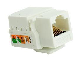 Conector rj45 femea idc cat 6 branco (keystone) - kit 50un - ADCONNECT ...