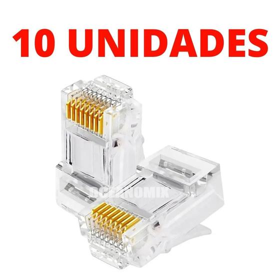 Conector rj45 macho cat.5e sohoplus - pacote 10un - FURUKAWA - Emenda ...