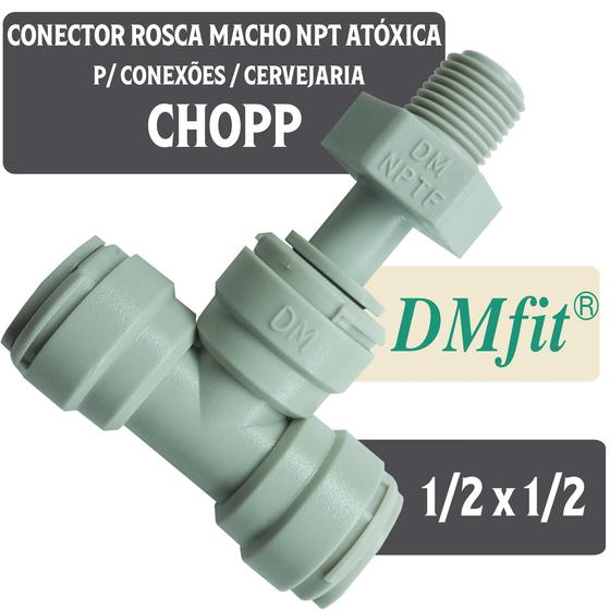 Conector Rosca Macho NPT 1/2 x 1/2 Tubo Atóxica - DMFIT - Conector para Mangueira - Magazine Luiza