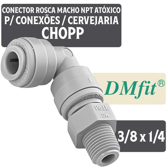 Conector Rosca Macho npt 1/4 X 3/8 Tubo - DMFIT - Conector para Mangueira - Magazine Luiza