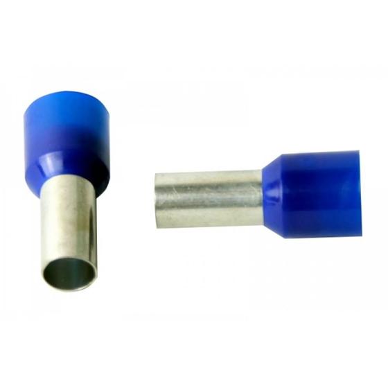 Conector terminal tubolar ilhos pre isolado 16mm azul longo lukma ...