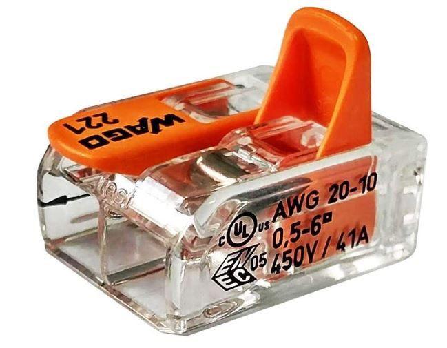 Conector Terminal Wago Original - 2 Pólos 221-612 Para Cabos e Fios - Até 6mm - Conectores ...
