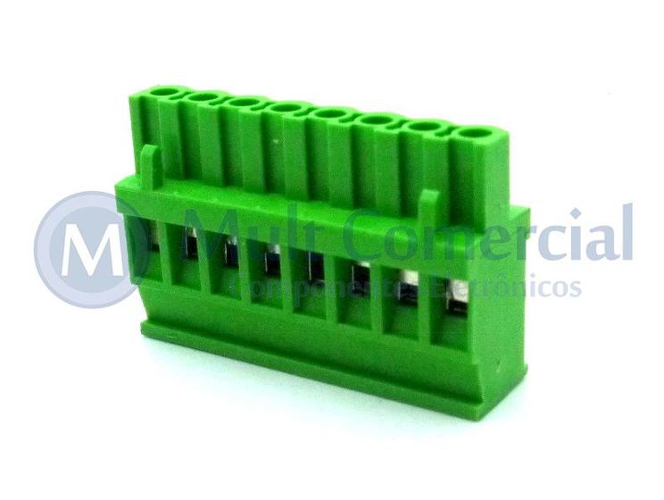 Conector Verde Multipolar AKZ1100-08 Macho de 8 vias - Passo 5.08mm ...