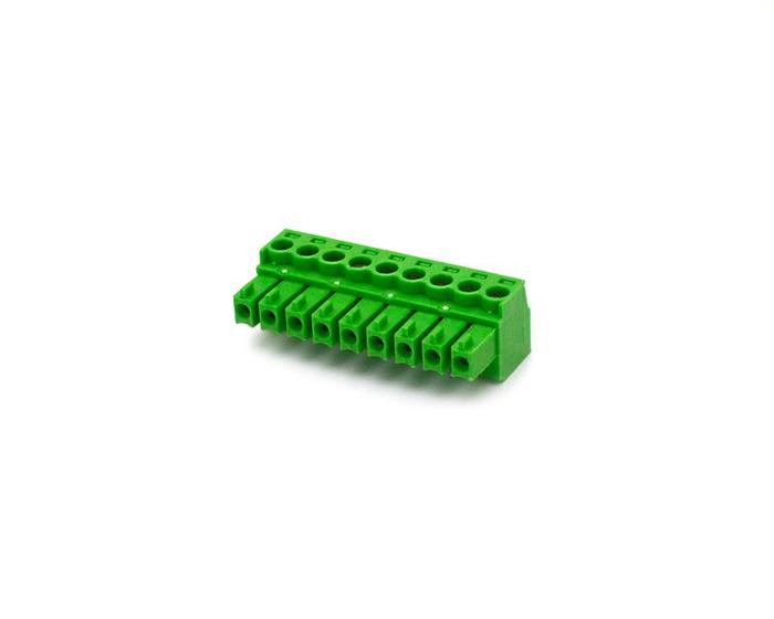 Conector Verde Multipolar AKZ1550.09 Fêmea de 9 Vias - Passo 3,81mm ...