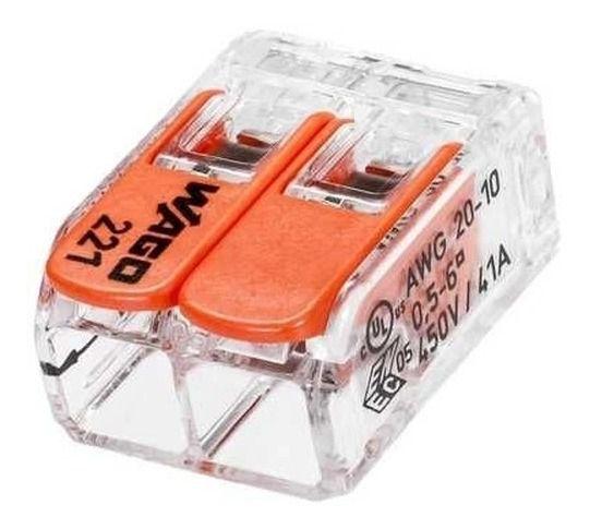 Conector Wago 6mm Emenda 2 Fios Modelo 221-612 - Conectores Elétricos ...