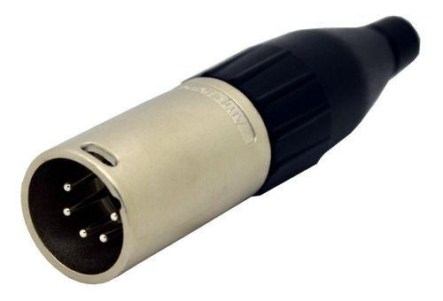 Conector Xlr Canon Macho Amphenol 5 Pinos Ac5m - Conector / Plug XLR ...