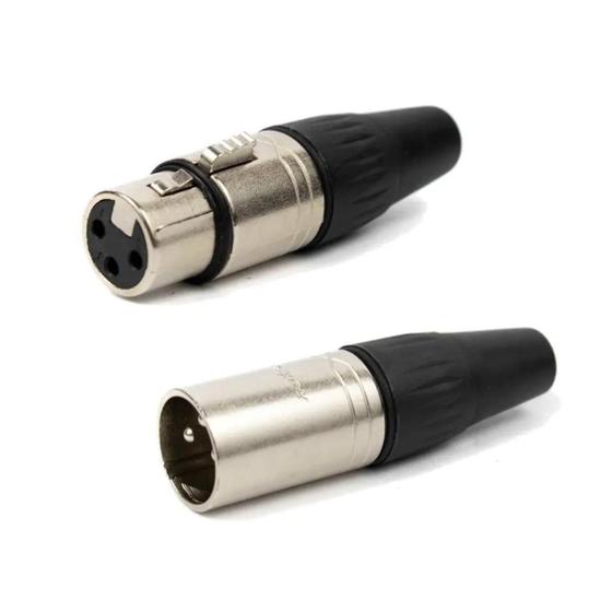Conectores XP3FM XLR Par macho e Femea Roxtone - Conector / Plug XLR ...