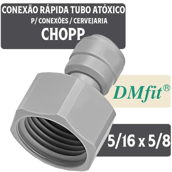 Conexão Rápida Tubo X Bsp Fêmea - 5/16 x 5/8 - DMFIT - União para Mangueira de Jardim - Magazine ...