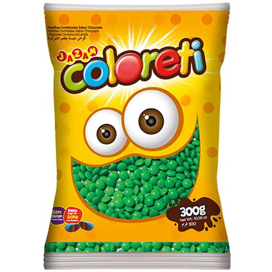 Confeito Chocolate Verde Coloreti 300g - Jazam - Confeitos - Magazine Luiza