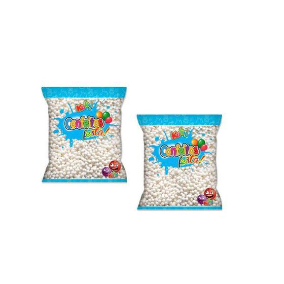 Confeito De Açúcar 2 Pacote 500g Sabor Coco Comestível Festa - Kuky ...