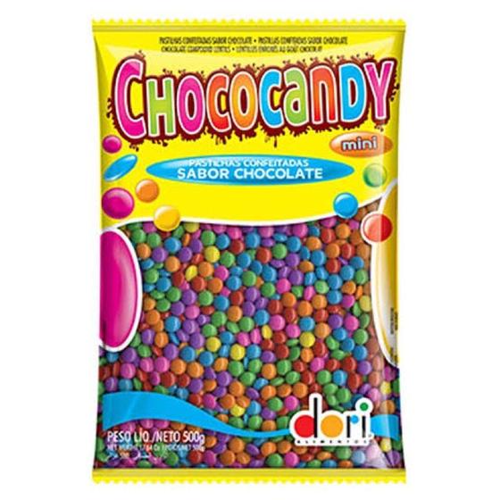 Confete Chocolate 500g Chococandy Dori pastilhas confeitadas de ...