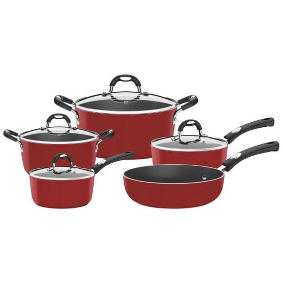 Conj Panelas 28799/702 Monaco Inducao 5pcs Vermelho Tramontina ...