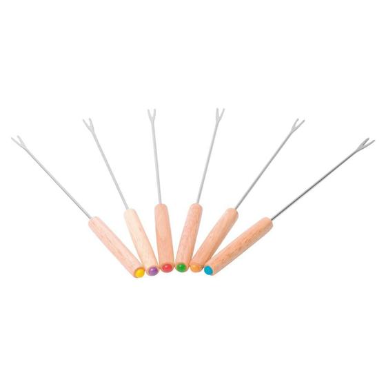 Conjunto 06 Garfos Fondue 24cm, Produzido em Aço Inoxidável com Cabo de ...