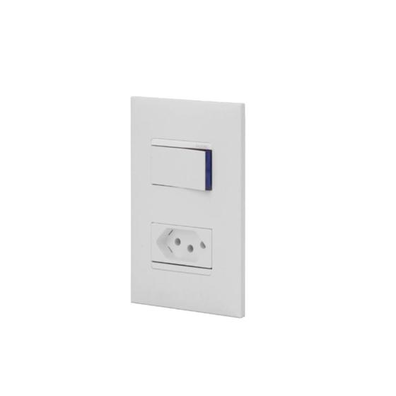 Conjunto 1 Interruptor Simples + 1 Tomada 20a Pial Plus+ - LEGRAND ...