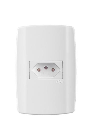 Conjunto 1 Tomada 4X2 10A 250V Slim Modular - Ilumi - Módulo de Tomada ...
