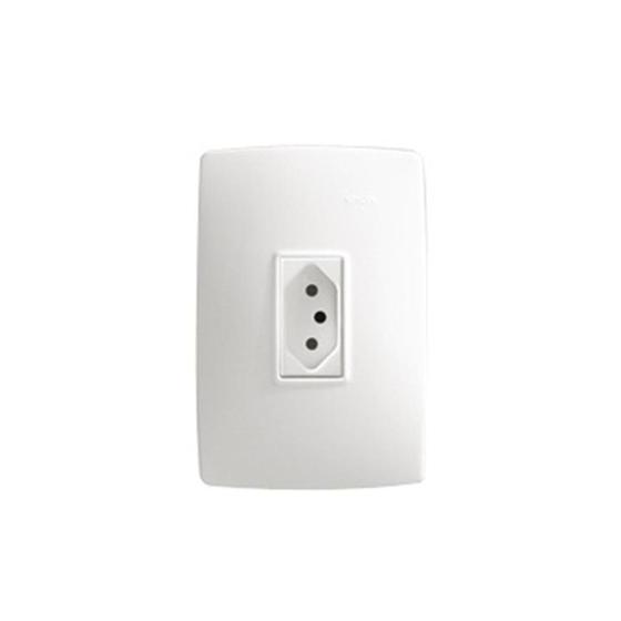 Conjunto 1 Tomada Vertical Padrão Brasileiro 20a 250v Branco S30 ...