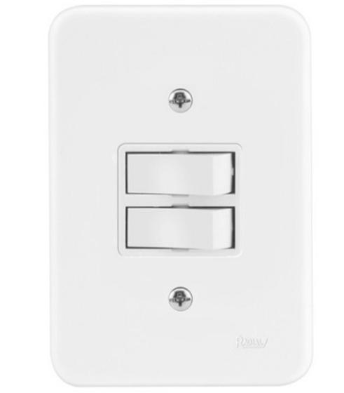 Conjunto 2 Interruptor Simples 4x2Pollar Radial 10A/250v Branco Selo do ...