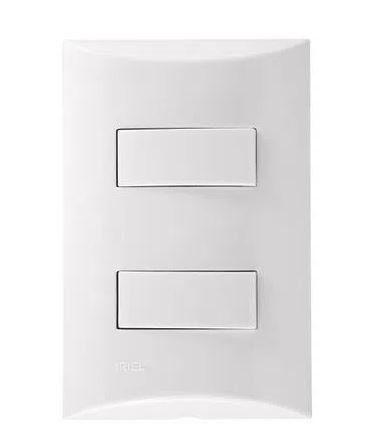 Conjunto 2 Teclas Interruptor Paralelo 10A 250V Embutir Brava Iriel ...