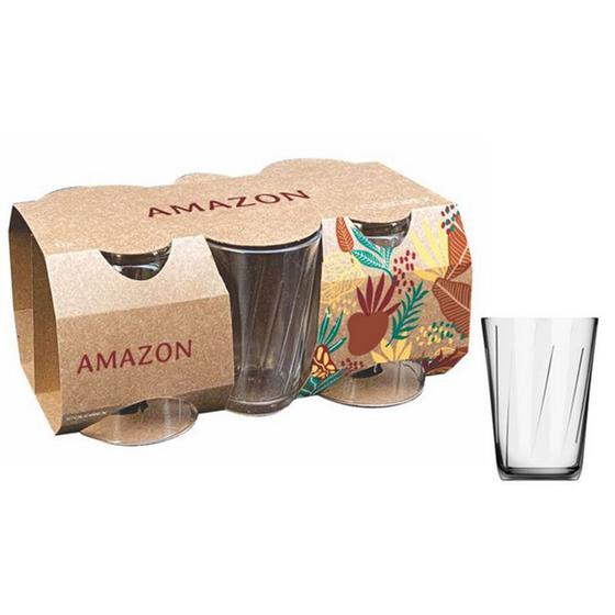 Conjunto 6 Copos de Vidro 190ml Amazon Ideal Água Suco Refrigerante Cerveja Chopp, Nadir ...