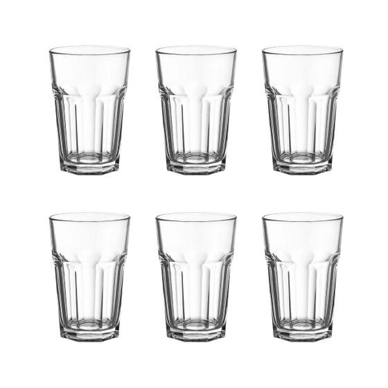 Conjunto 6 Copos Vidro Suco Agua Milkshake 360ml Everest Transparente Premium - Noah Home - Copo ...