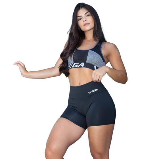 Conjunto Academia Bermuda Fitness + Top Academia Sem Bojo Cintura Alta ...