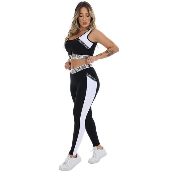 Conjunto Academia Calça Legging Com Bolso Top Comprido Feminino - puxe ... Conjunto Academia Calça Legging Com Bolso Top Comprido Feminino - puxe ...