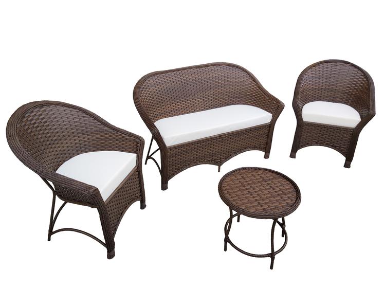 Conjunto Bali Fibra Sintética Varanda Jardim Área Piscina alm Duna cru ...