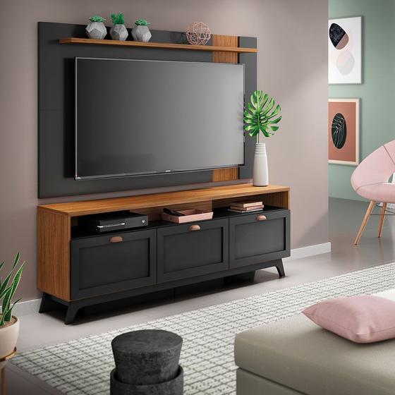 Conjunto Bancada Olinda e Painel Leme com 3 Portas para Tv de atA 70 ...