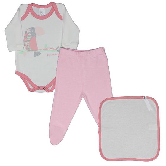 Conjunto Body Cr/ Col Manga Longa + Calça Estampado Sendo RN e P Com ...