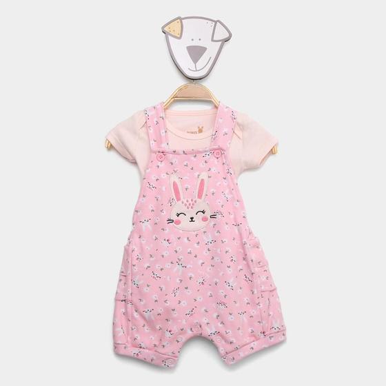 Conjunto Body Jardineira Bebê Kiko Baby Gatinha Menina - Conjuntos de Bebês - Magazine Luiza