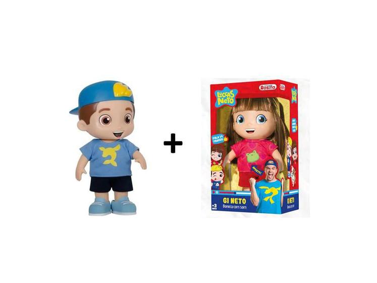 Conjunto Boneco Luccas Neto E Gi Neto Rosita Pronta Entrega - Boneco ...