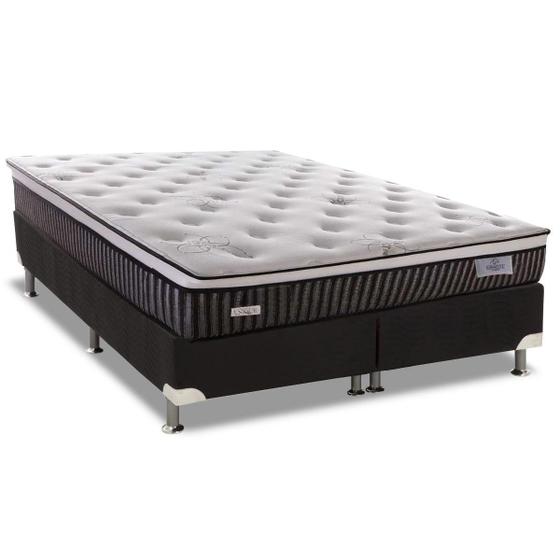 Conjunto Box-Colchão Sealy Grafite+Cama Black Queen 1,58x1,98 - Cama ...