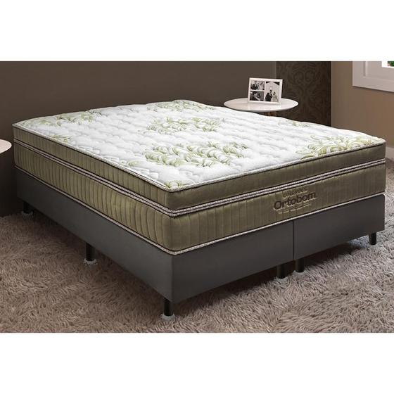 Conjunto Cama Box King Gold Ultragel de Molas Ensacadas e Viscoelástico ...