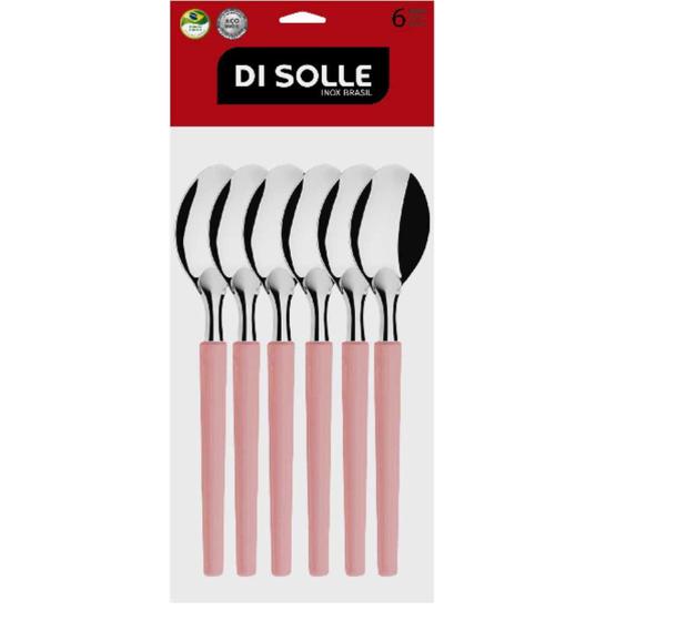 Conjunto Colheres De Mesa Millenium Inox Carmim 6 Unid - Di Solle ...