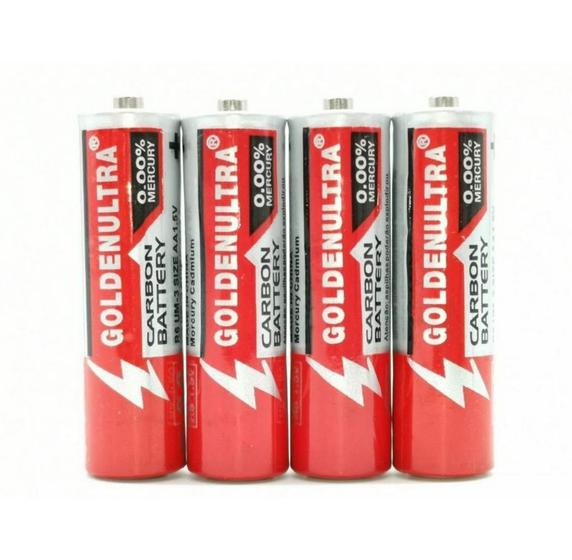 Conjunto de 4 Unidades de Pilha AA - Pilhas Médias - Golden Ultra ...