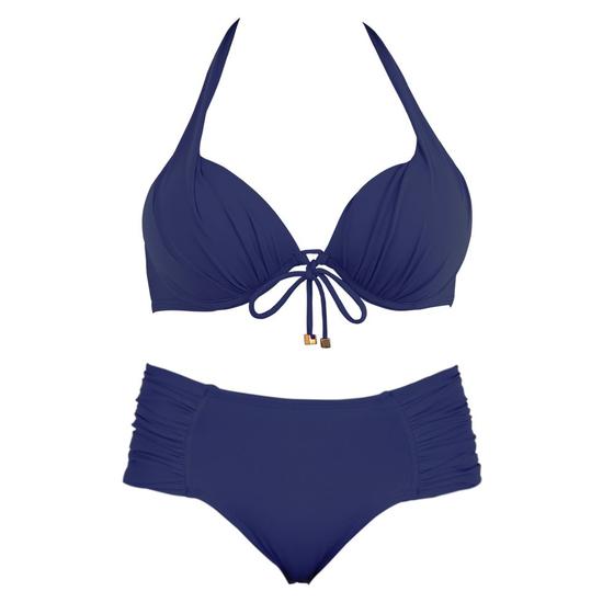 Conjunto de biquíni feminino top meia taça com bojo e aro calcinha ...