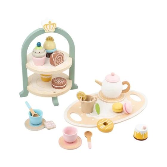 Conjunto De Chá Da Tarde De Madeira Infantil Montessori, Jogo De ...
