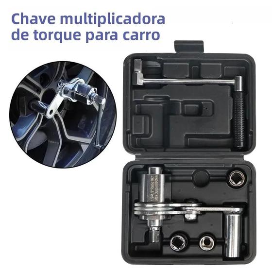 Conjunto De Chave Multiplicadora De Torque Torcional De 1/2 "17mm 19mm 21mm Com Estojo De ...